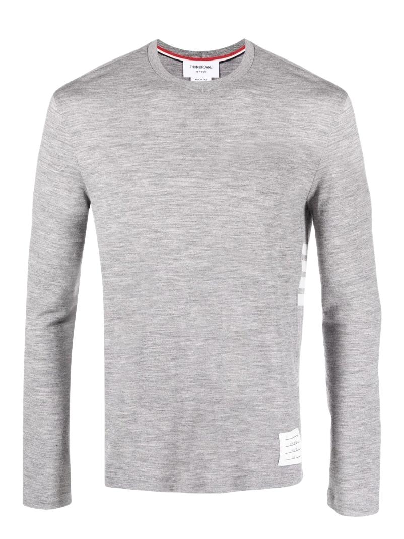 THOM BROWNE Thom Browne Logo Patch Crewneck Jumper